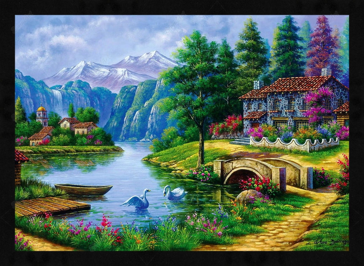 Village House Painting – onlineframing