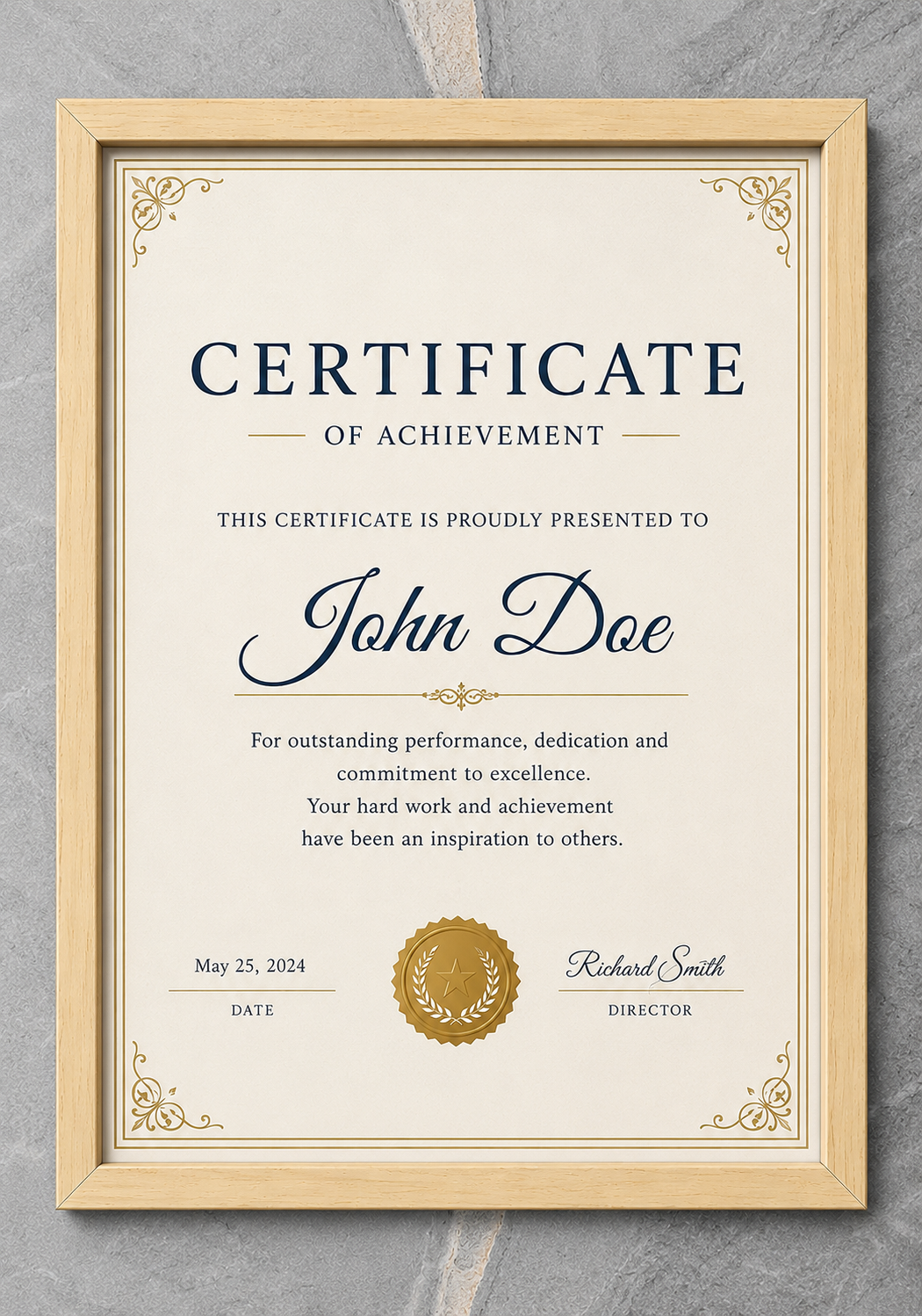 Certificate Frame A4 & A3 – Premium Wooden Frames | Buy Online India ...