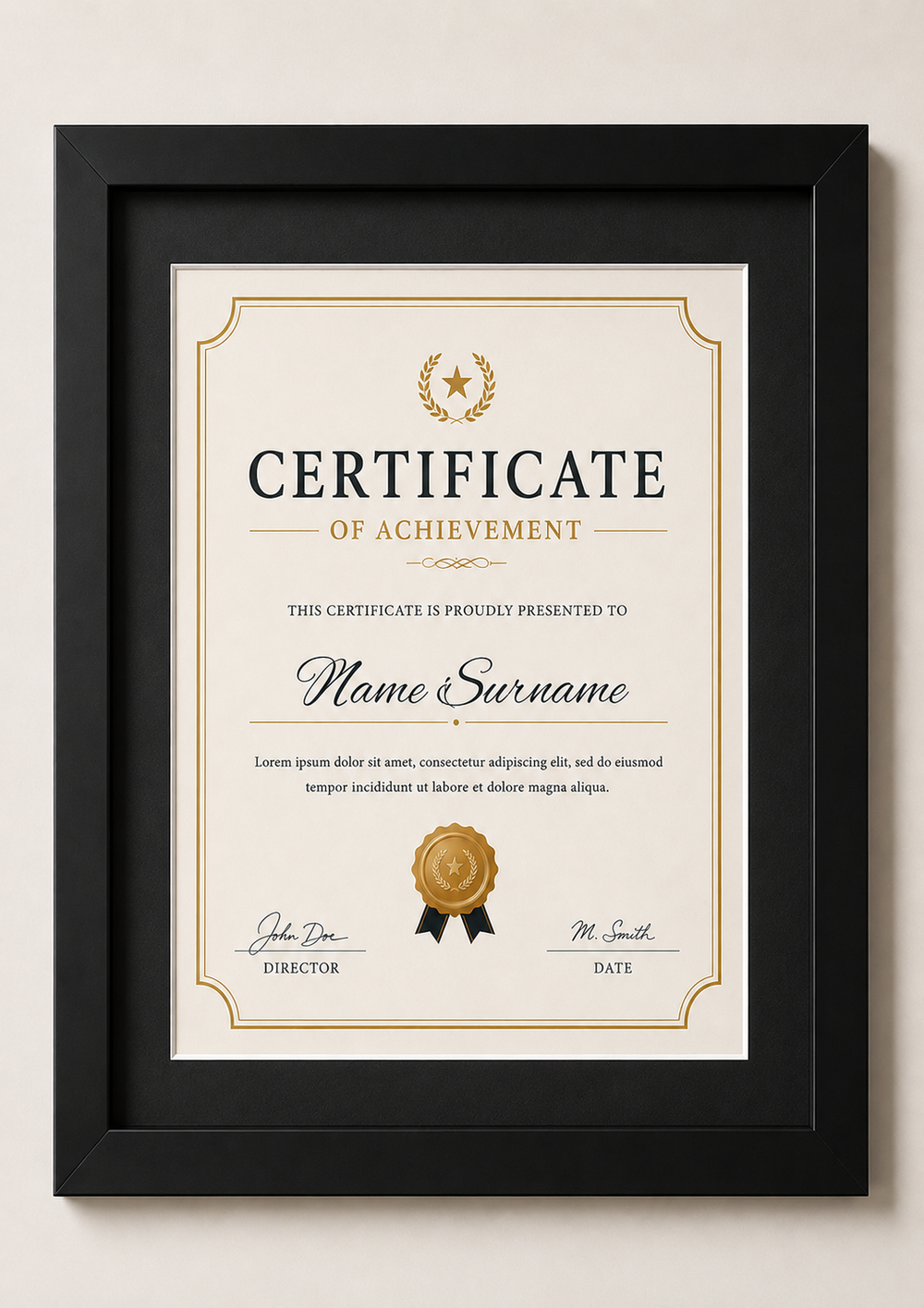Certificate Frame A4 & A3 – Premium Wooden Frames | Buy Online India ...